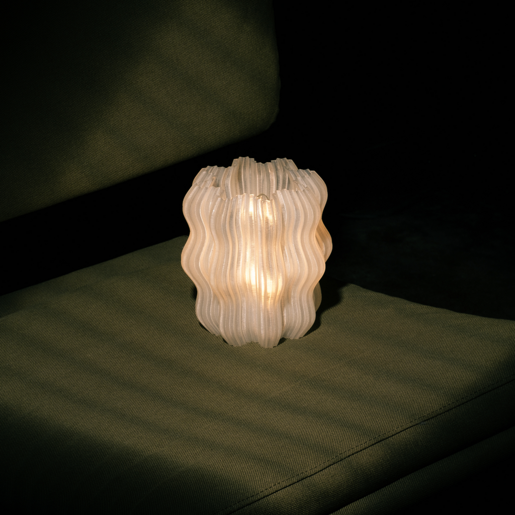 Mini Wavy Lamp | 3D Printed Recycled Plastic Table Lamp